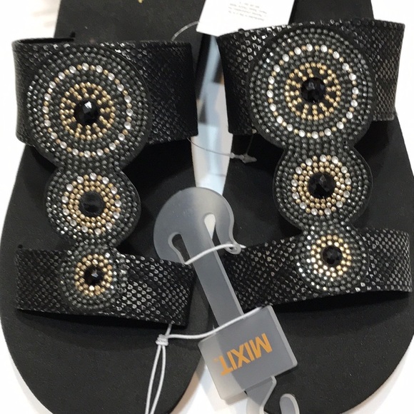 Mixit | Shoes | Womens Mixit Python Strap Wedge Flipflops Sandal | Poshmark